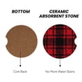 2pcs Ceramic Car Coasters Standard Size With Cork Base And Removal ...