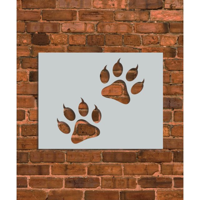 Grizzly Bear Paws Stencil - Walmart.com