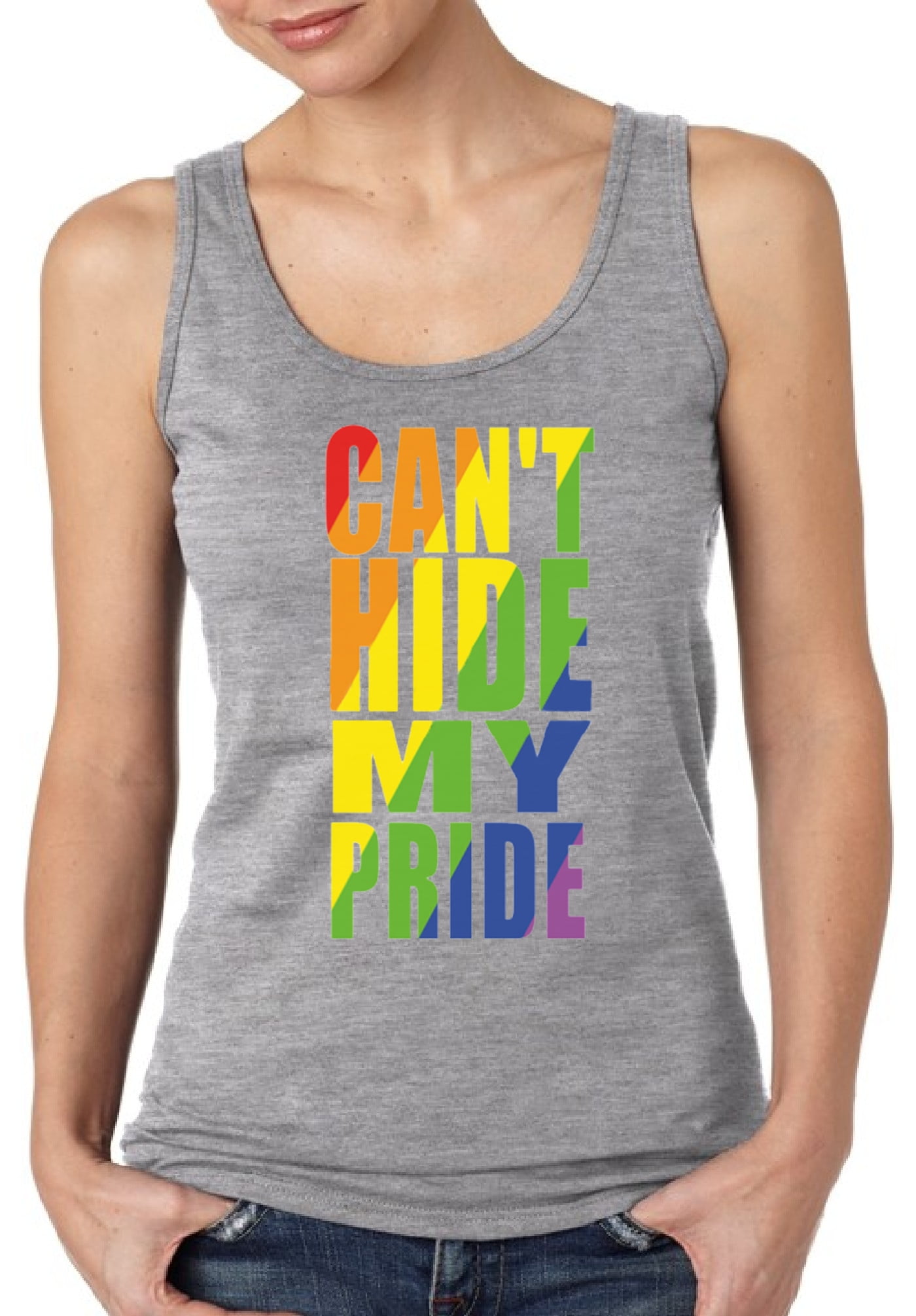 Tank Top for Women Can't Hide My Pride - S M L XL 2XL Pride Support Tee ...