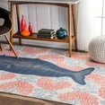 nuLOOM Thomas Paul Printed Flatweave Cotton Fabled Whale Runner Rug, 2 ...