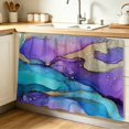 Abstract Art Cabinet Curtains Purple Gold Gradient Marble Texture Sink ...