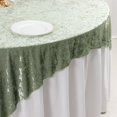 Efavormart 72"x 72" Sage Green Premium Velvet Square Table Overlay ...