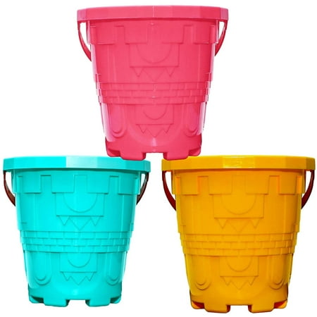 Plastic Beach Castle Mold Buckets, Small Sand Bucket Water Bucket for ...