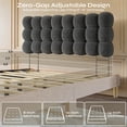 Pinmoco Queen Size Upholstered Headboard with Adjustable Height, Memory ...