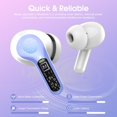 Earbuds, 5.4 Headphones HiFi Stereo, Earbuds with ENC Noise Cancelling ...