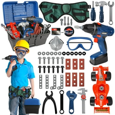 JOYIN 19Pcs Kids Tool Playset, Pretend Toddler Toy with Construction ...