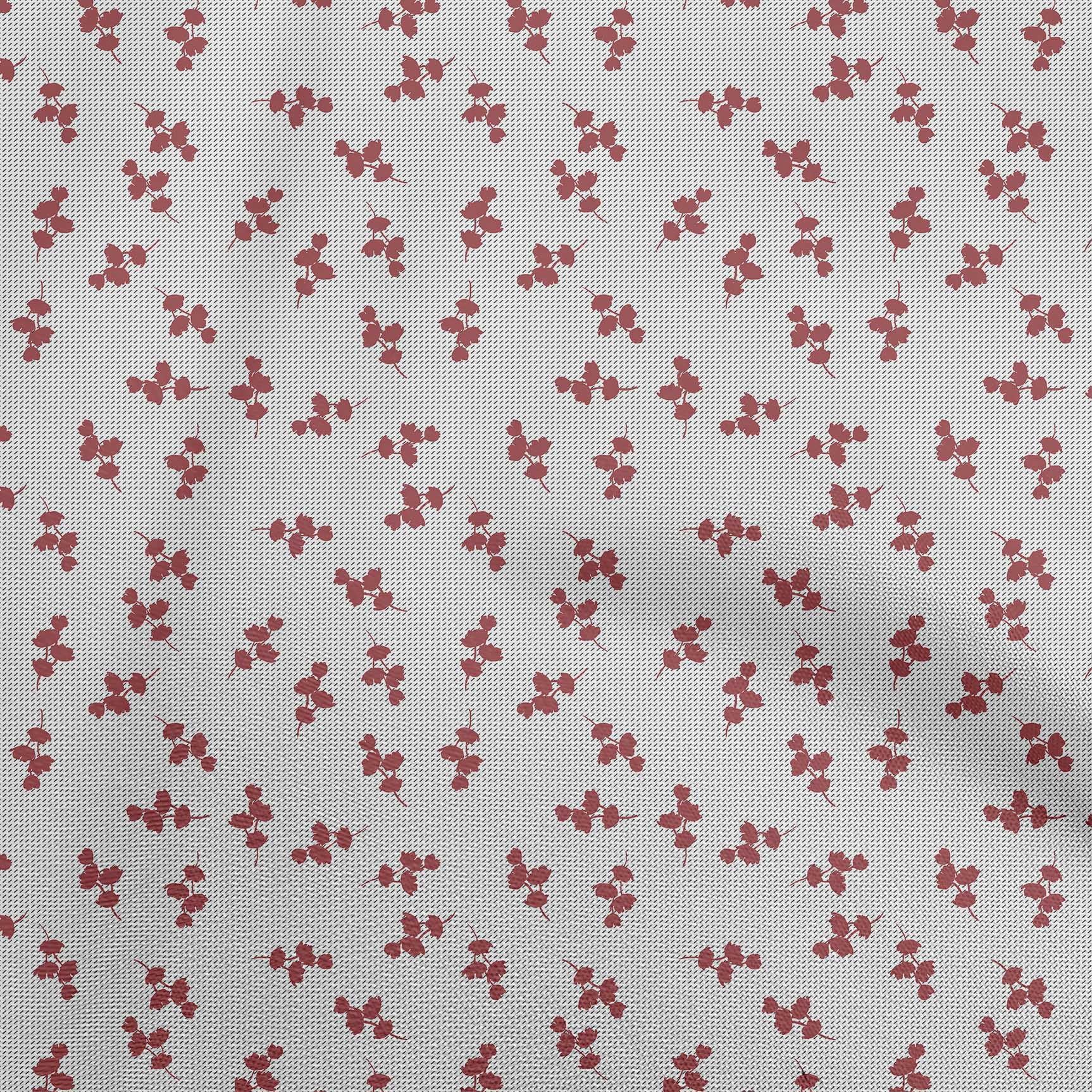oneOone Cotton Flex Red Fabric Floral Dress Material Fabric Print ...