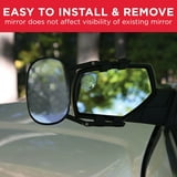 TowSmart 7283 Heavy Duty Clip-on Adjustable Towing Mirror, Black ...