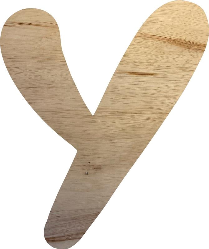 Wood Letter Y Craft Shape, Unfinished 22'' Tall Small Kids Wooden ...
