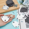 1 Pairs Metal Heel Plates with Screw Nails Semicircular Shoe Heel Taps ...