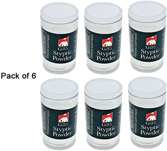 G.B.S Styptic Powder, Immediate Wound Closure, Non-Stinging (5g) Pack ...