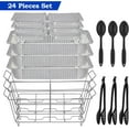 Ktaxon 24-Piece Disposable Chafing Dish Buffet Set, Includes Full-Size ...
