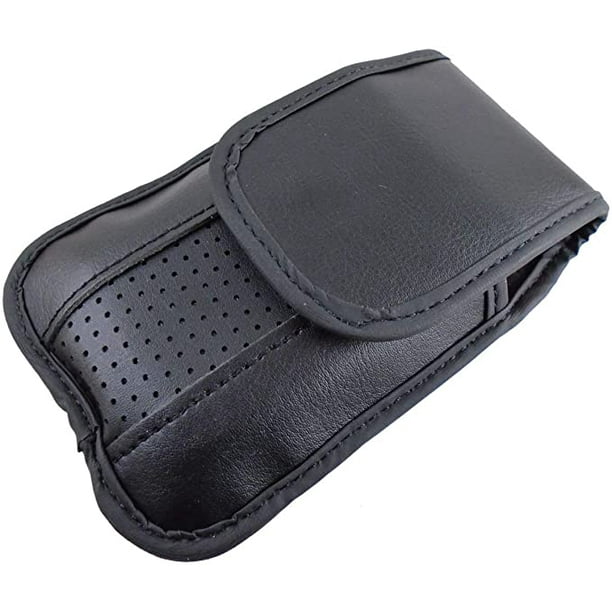 Black Leather Vertical Case with Pinch Clip compatible with Nokia 2780 ...