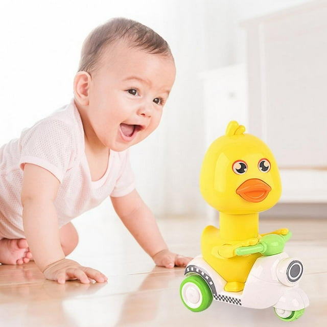 BESLY 2PCS Baby Clockwork Duck Toys Motorcycle Duck Clockwork-Push-Type ...