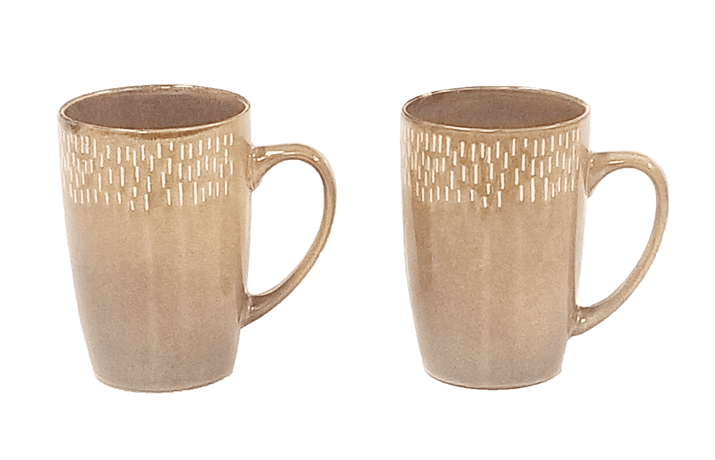Marcelle 2pc Ceramic Coffee Mug Set, 22oz, Truffle Brown & Bell Shape ...