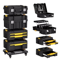 AIRAJ 4-in-1 Rolling Tool Box with Wheels, Stackable Modular Tool ...
