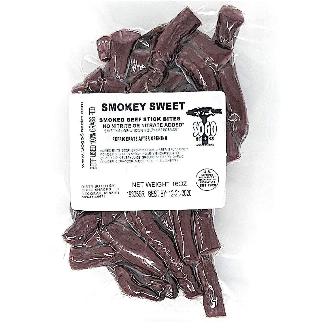 Smokey Sweet, Sogo Snacks, 100% Grass-fed & Grass-finished, Non-GMO ...
