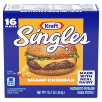 Kraft Singles American Cheese Slices, 16 Ct Pk - Walmart.com