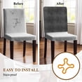 Chair Covers Set of 4 Black Leather Chair Slipcover Protector Stretch ...