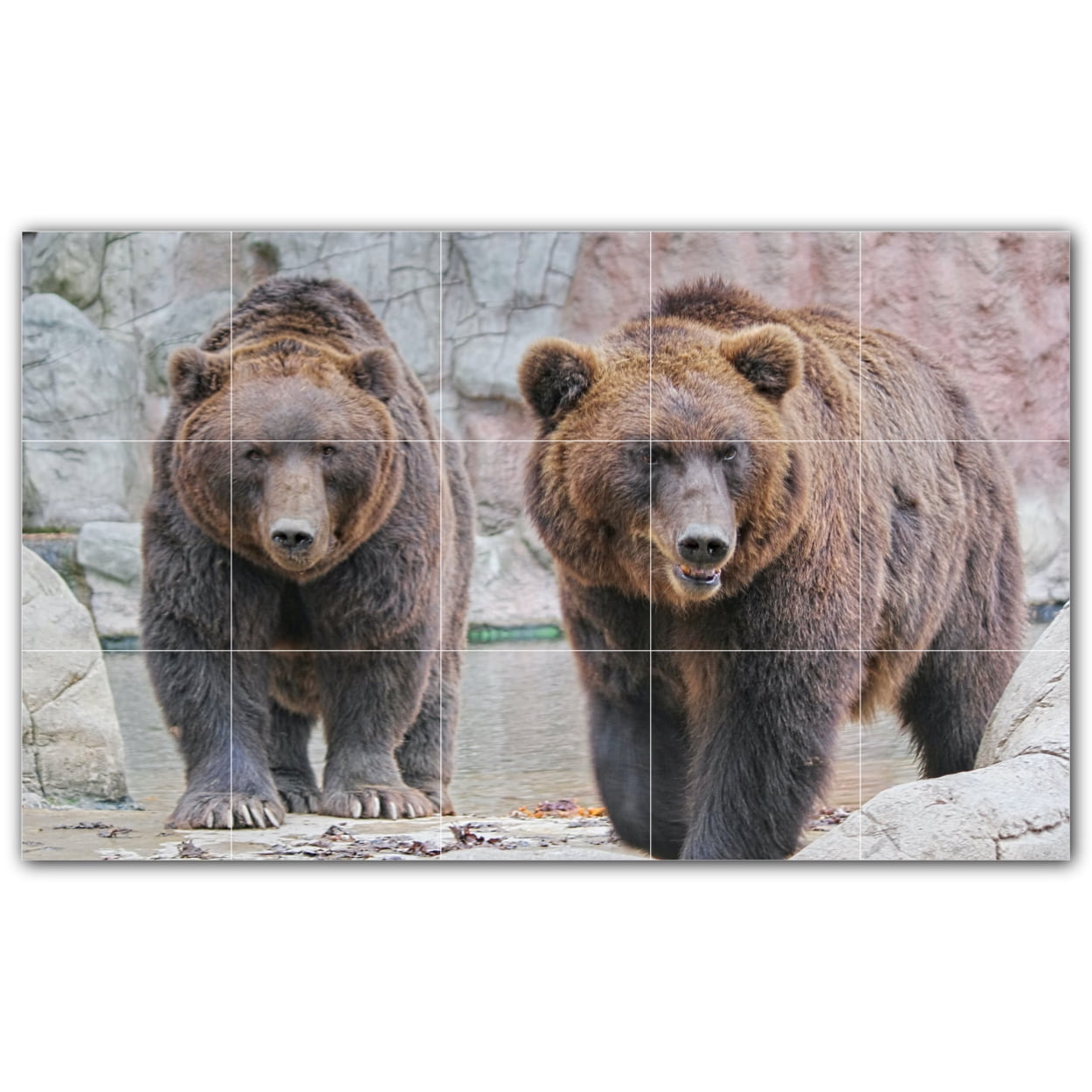 Picture-Tiles.com: Bear Ceramic Tile Wall Mural WAL500109-53XL. 60"W x ...