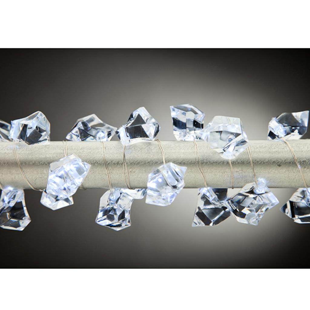 Gerson 93377 - 3.3' 20 Light Silver Wire Cool White Clear Acrylic Gems ...