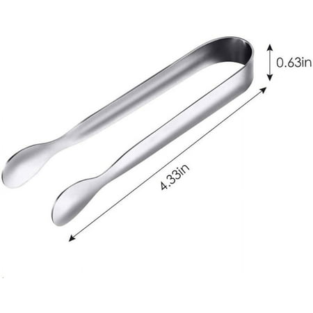 6 Pack Small Ice Tongs Sugar Tongs Food Cookie Tongs, Stainless Steel ...