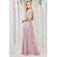 Flared Sleeve Embroidered Maxi Dress Blush / 6 - Walmart.com