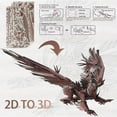 Piececool 3D Puzzles for Adults, Hellstrom Dragon Metal Model Building ...