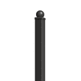 ALEKO Black Galvanized Steel Fence Post for DIY 5.5 X 5 feet Fence ...