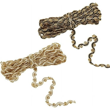 25Yds Polyester Woven Gimp Trim Metallic Gimp Braid Trim Gold Lace ...
