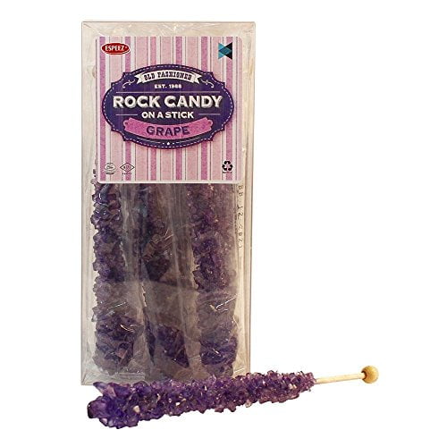 Extra Large Rock Candy Sticks: 12 Grape Lollipop - Purple Rock Candy ...