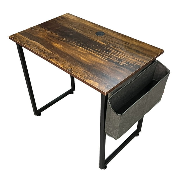 Computer Desk, 80 x 50cm Modern Style Study Desk with Side Storage Bag ...