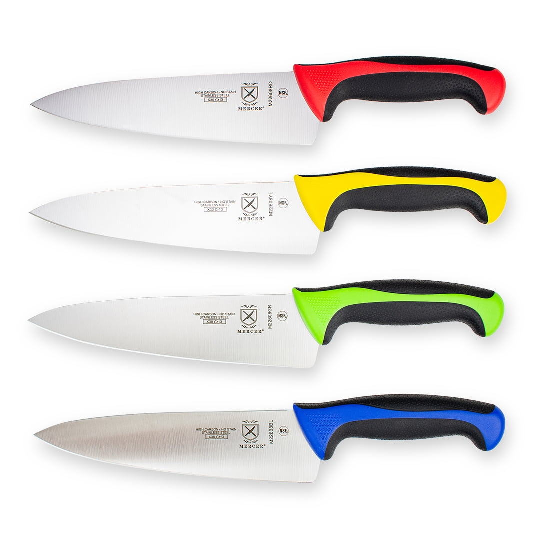 Mercer Millennia 8" Chef's Knife Color-Coded | 4-Piece Knife Set ...