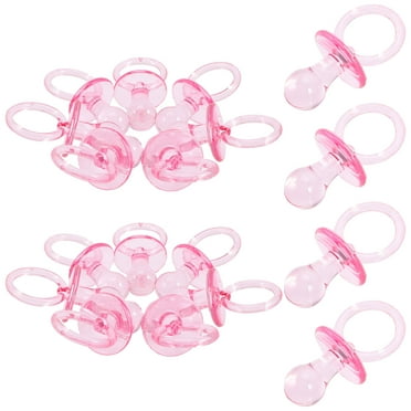 Large Acrylic Baby Pacifiers Baby Shower Favor Pink Yellow Blue Clear ...