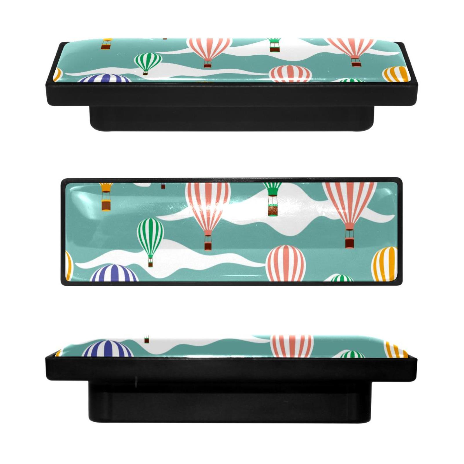 4 Pcs Rectangle Cabinet Handle Cupboard Knob Drawer Pulls Handle Hot Air Balloon Drawer Knobs ...