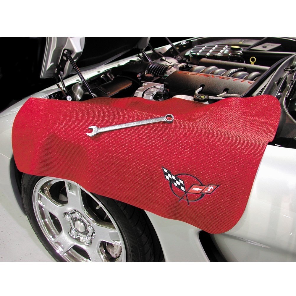 Corvette Fender Mat with C5 Logo Red - Walmart.com