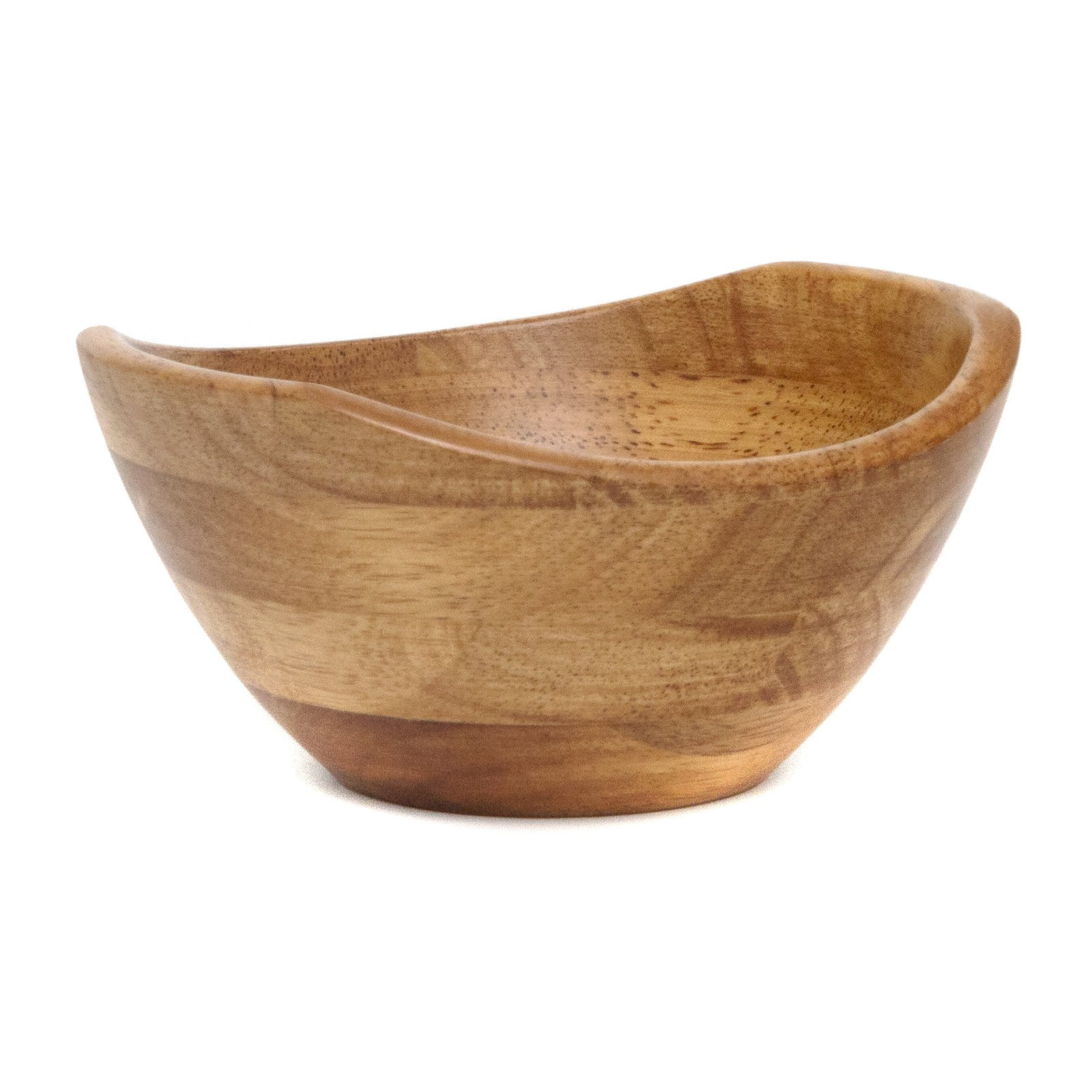Lipper Small Wavy Rim Wooden Bowl - Set of 4 - Walmart.com