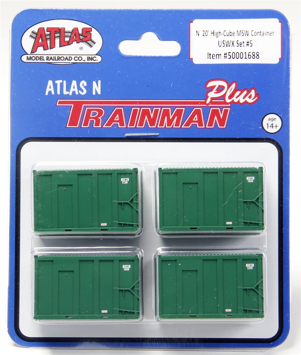 Atlas 50001688 N USWX 20' High Cube Trash Container Set (4) #5 ...