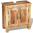 vidaXL Bathroom Vanity Cabinet with Mirror, Solid Mango Wood, 23.6 ...