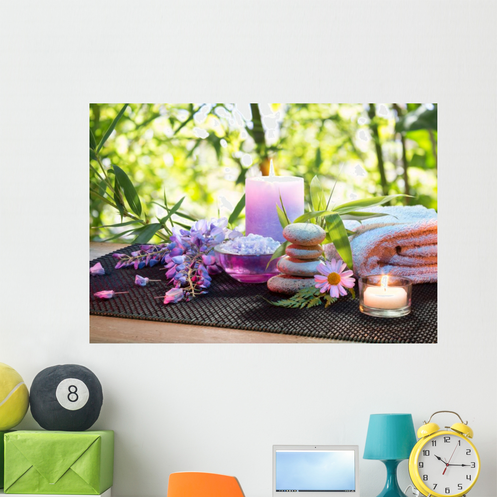 Massage Bamboo Garden Wall Mural Decal by Wallmonkeys Vinyl Peel and ...