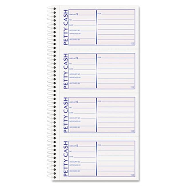 Petty Cash Receipt Book- 5-1/2 x 11- 2-Part Carbonless- 200 Sets/Book ...