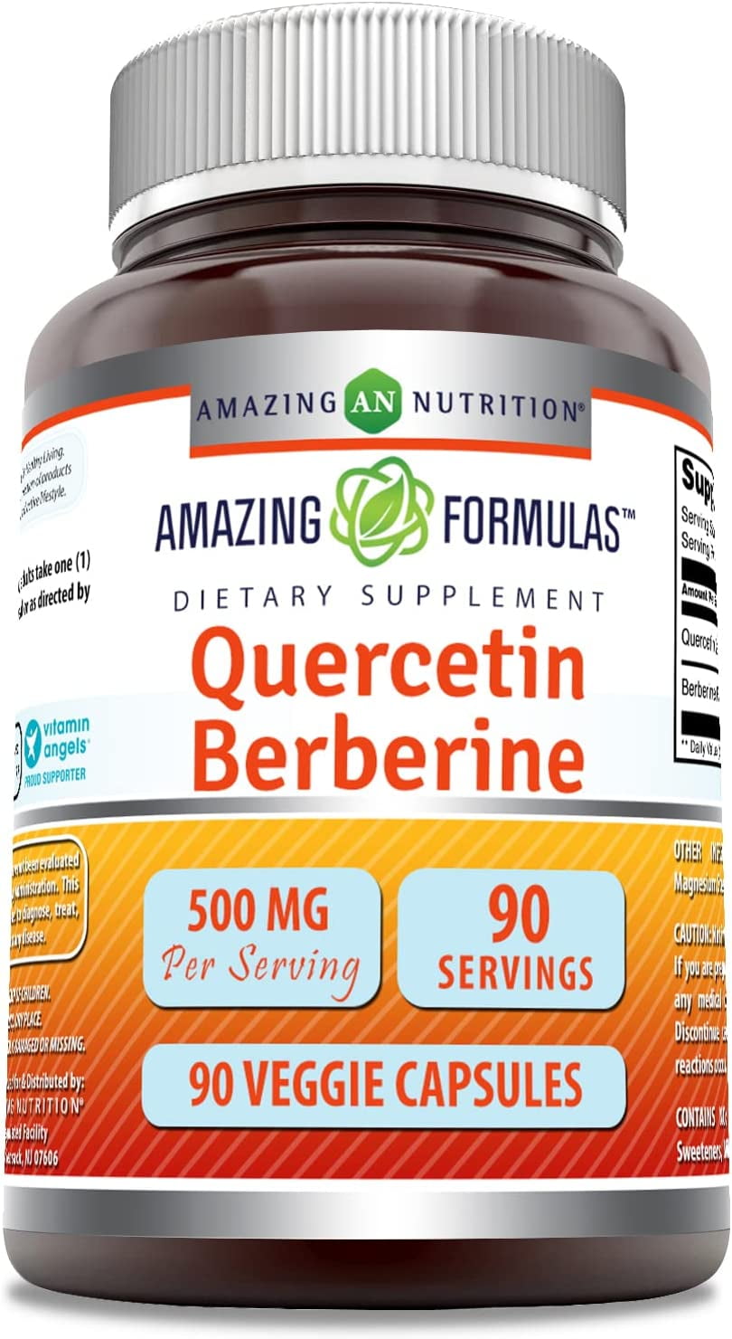Amazing Formulas Quercetin Berberine - 250mg Berberine and 250mg ...