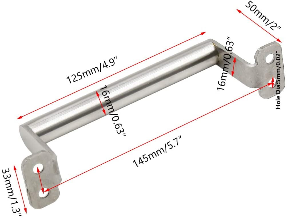 Large Pull Handle Stainless Steel Barn Handle Closet Door Handle - Pack ...