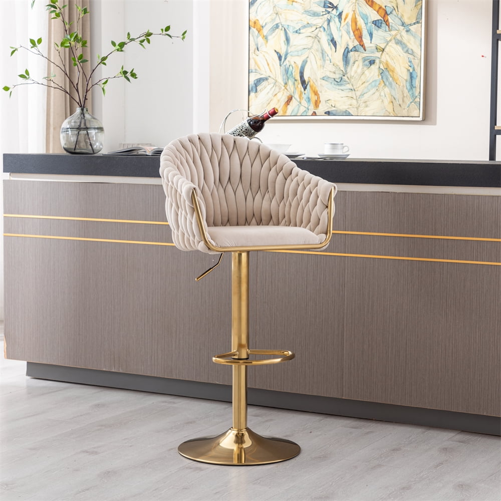 Counter Height Bar Stool, Adjustable Counter Tall Dining Chair with ...