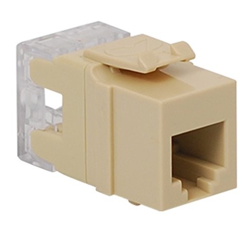 ICC IC1076F0IV Cat 3 Jack RJ11 High Density Keystone Jack Ivory ...