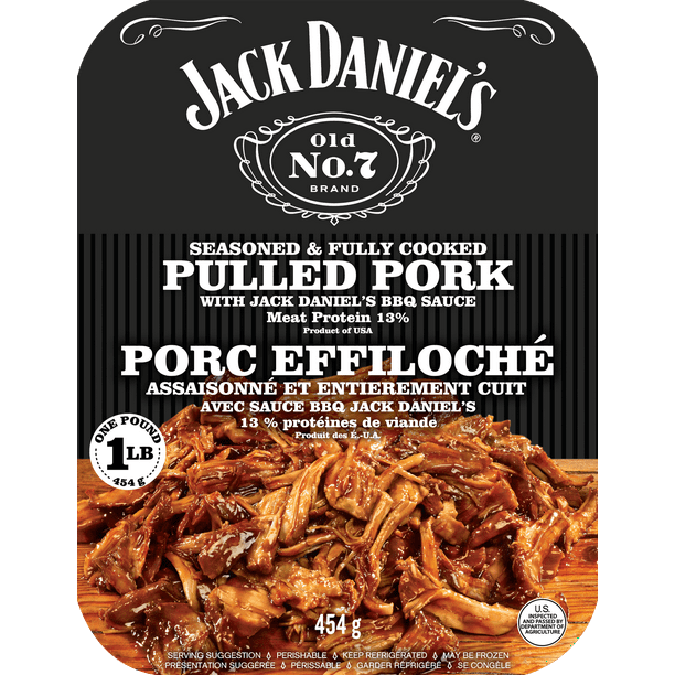 Jack Daniel's Pulled Pork, Fully Cooked, Ready to Heat, 16 oz Tray ...