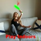 Funsparks - Jazzminton Paddle Ball Game with Carry Bag - Indoor Outdoor Toy - Play at The Beach ...