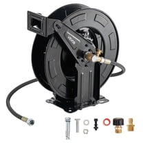 High Pressure Washer Hose Reel for Water/Air/Oil, 3/8" X 50 FT Steel ...