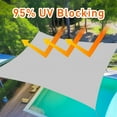 10'x13' Light Grey HDPE Sunshade Sail UV Block Outdoor Canopy Shade for ...