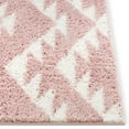Well Woven Tribal Diamond Medallion Blush Pink Soft Shag Area Rug ...